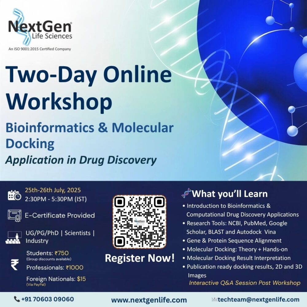 Two-Day Online Workshop on “Bioinformatics & Molecular Docking ...